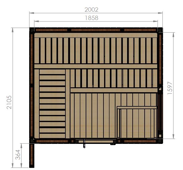 Nowoczesna sauna ogrodowa MUSTA - Ogrodolandia.pl